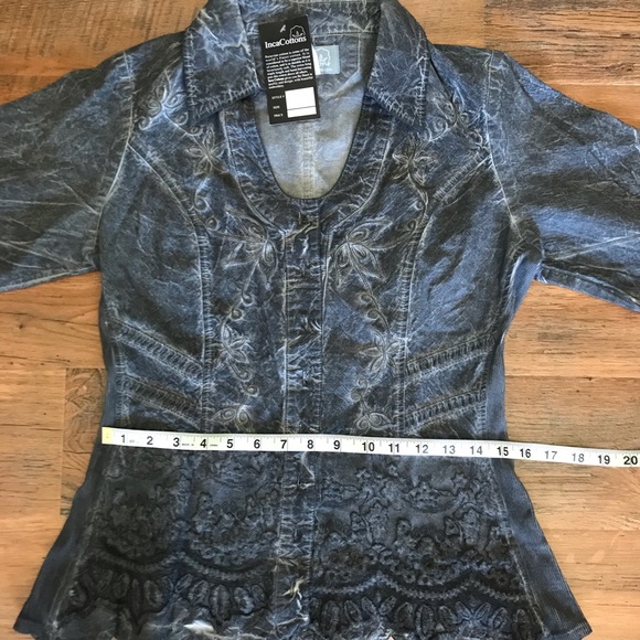 IncaCottons | Jackets & Coats | Nwt Lightweight Embroidered Cotton ...